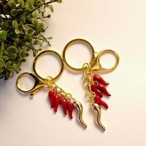 Cornicello, Italian Lucky Horn, Classic Red Keychain - Etsy