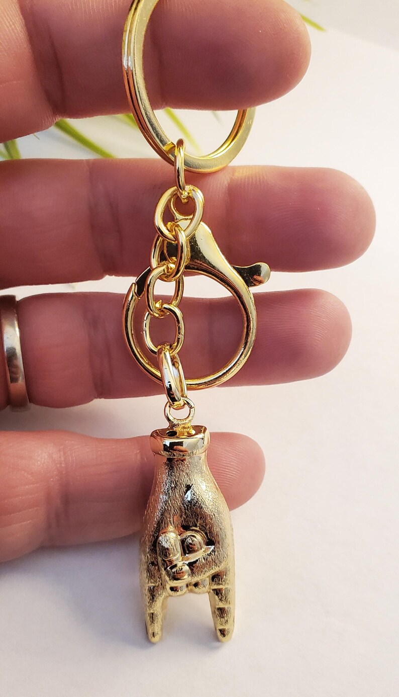 Mano Cornuto, Italian Horned Hand, Good Luck Charm Gold Keychain - Etsy