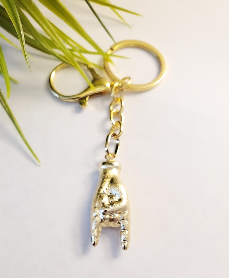 Mano Cornuto, Italian Horned Hand, Good Luck Charm Gold Keychain - Etsy