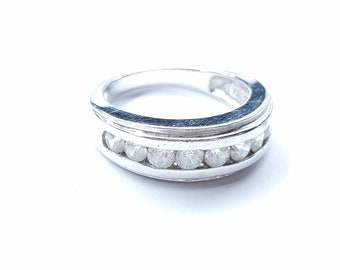 Cz Channel Set Ring - Etsy