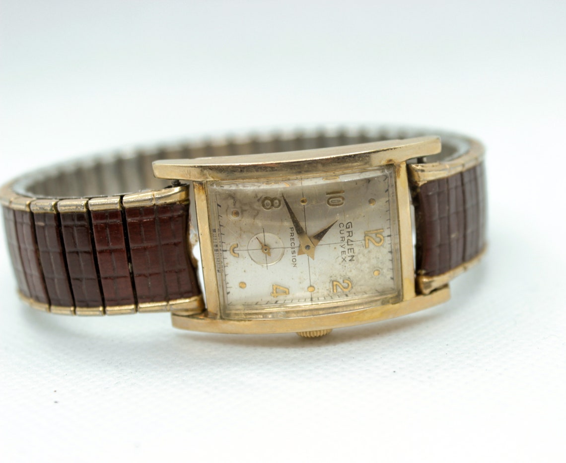 Gruen Curvex Precision 10k GF Vintage Men's Watch - Good Working Cond - Etsy
