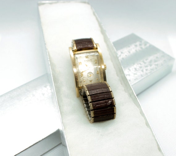 Gruen Curvex Precision 10k GF Vintage Men's Watch - g… - Gem