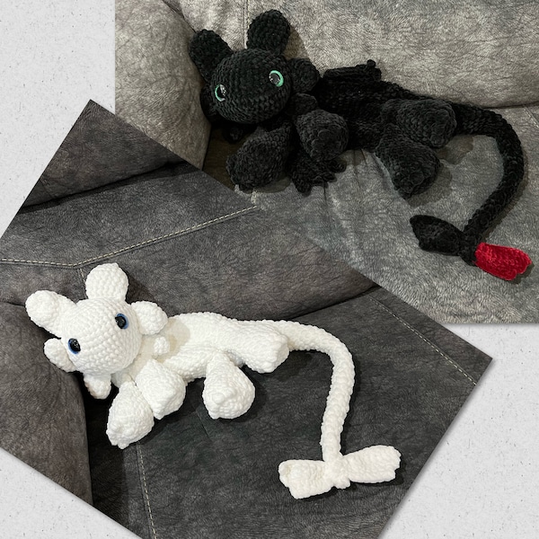 Light Fury Plushie Pattern - Etsy