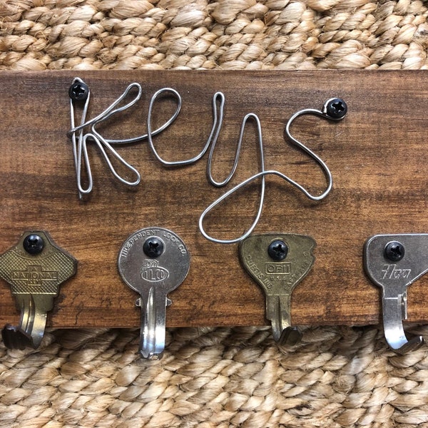 Wooden Key Holder - Etsy
