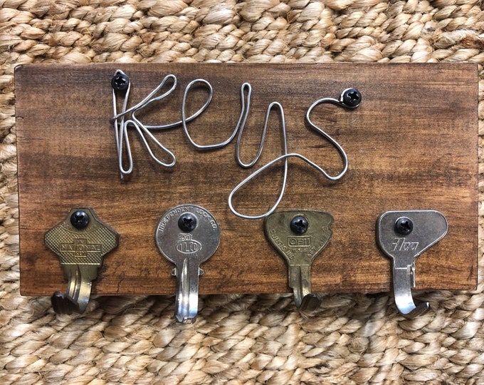 Wooden Key Holder - Etsy