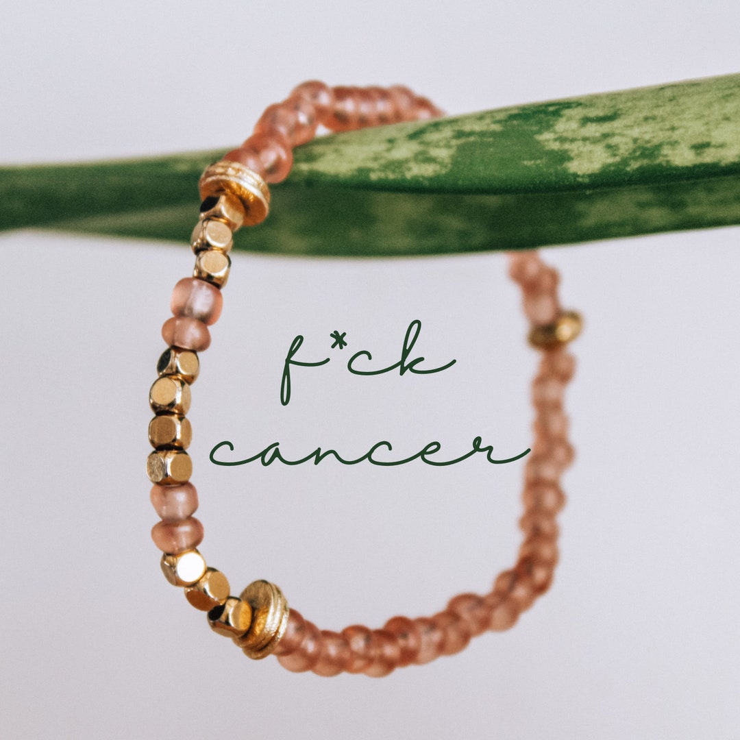 F Cancer Morse Code Bracelet. Hidden Message Bracelet. Bead and Gold ...