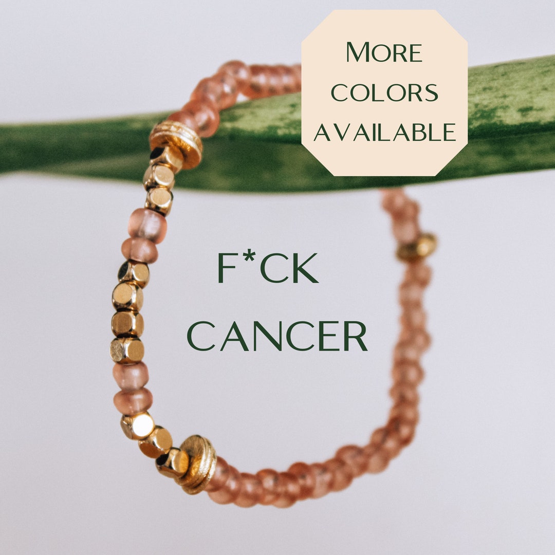 F Cancer Morse Code Bracelet. Hidden Message Bracelet. Bead and Gold ...