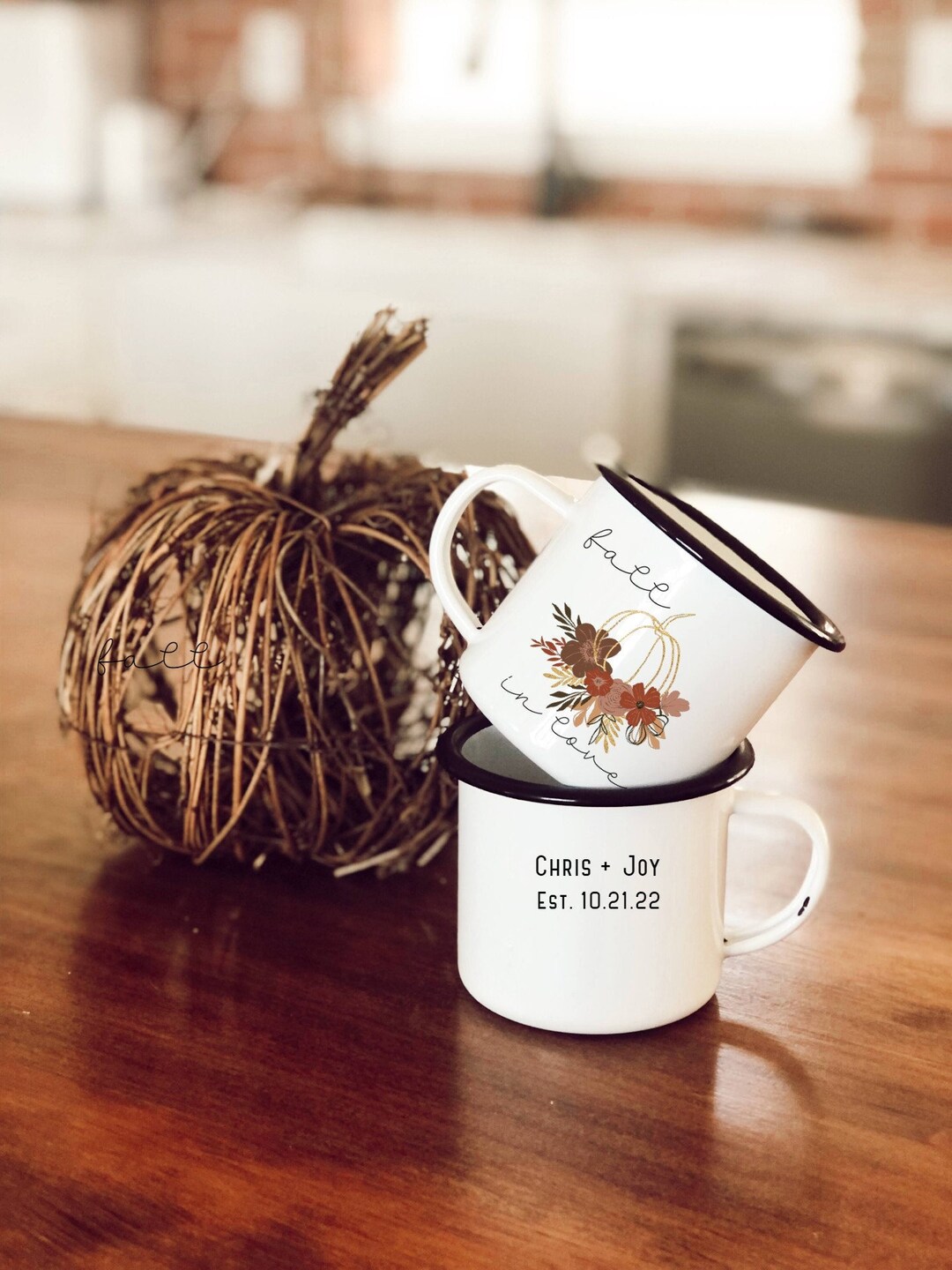 Fall in Love Autumn Wedding Favor. Custom Rustic Mountain Wedding Idea ...