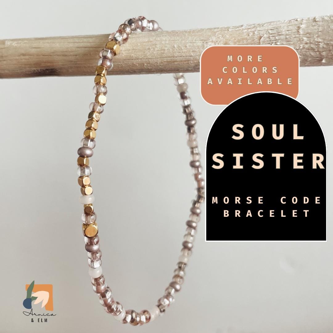 Soul Sister Morse Code Best Friend Bracelet Long Distance Bracelet ...
