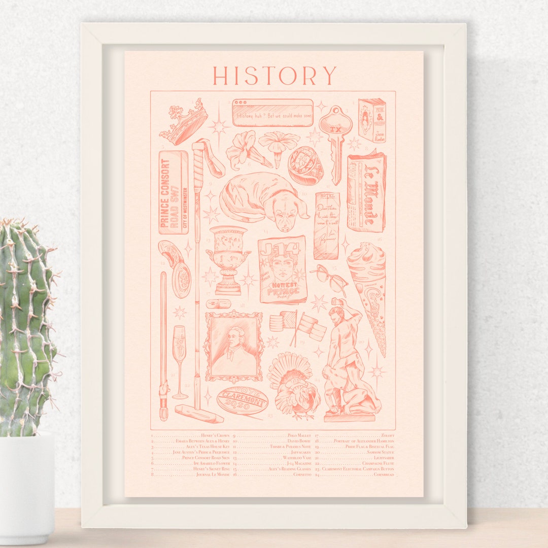 A HISTORY | Illustration Print | Red, White and Red Blue by Casey ...