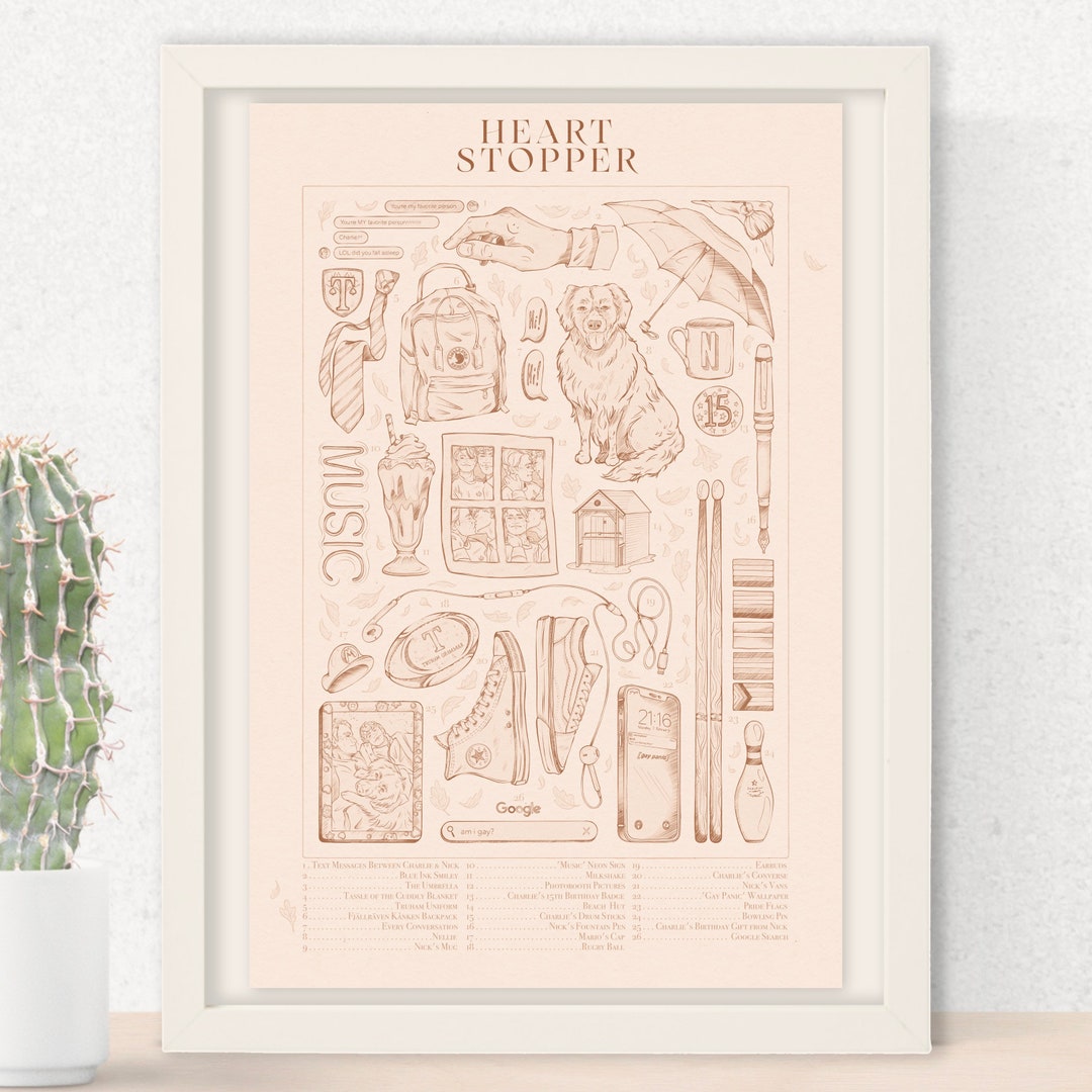 HEARTSTOPPER | Illustration Print | Heartstopper by Alice Oseman - Etsy