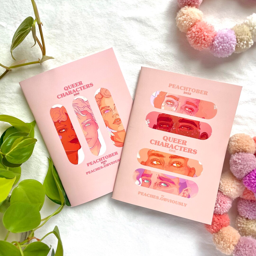 PEACHTOBER ZINES | 2021 & 2022 | Queer Characters Zines - Etsy