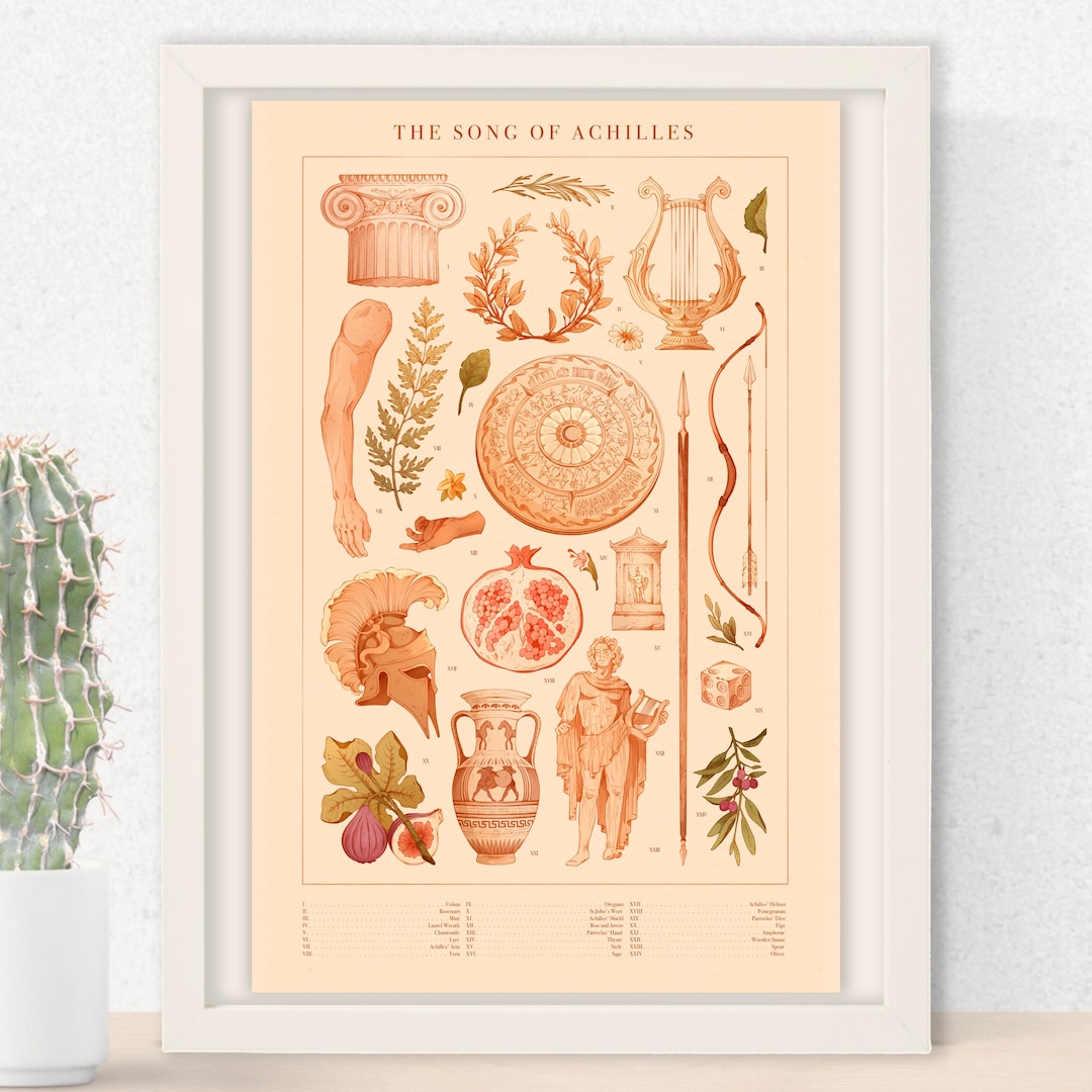 SONG OF ACHILLES | Illustration Print | Inspired by Madeline Miller's ...