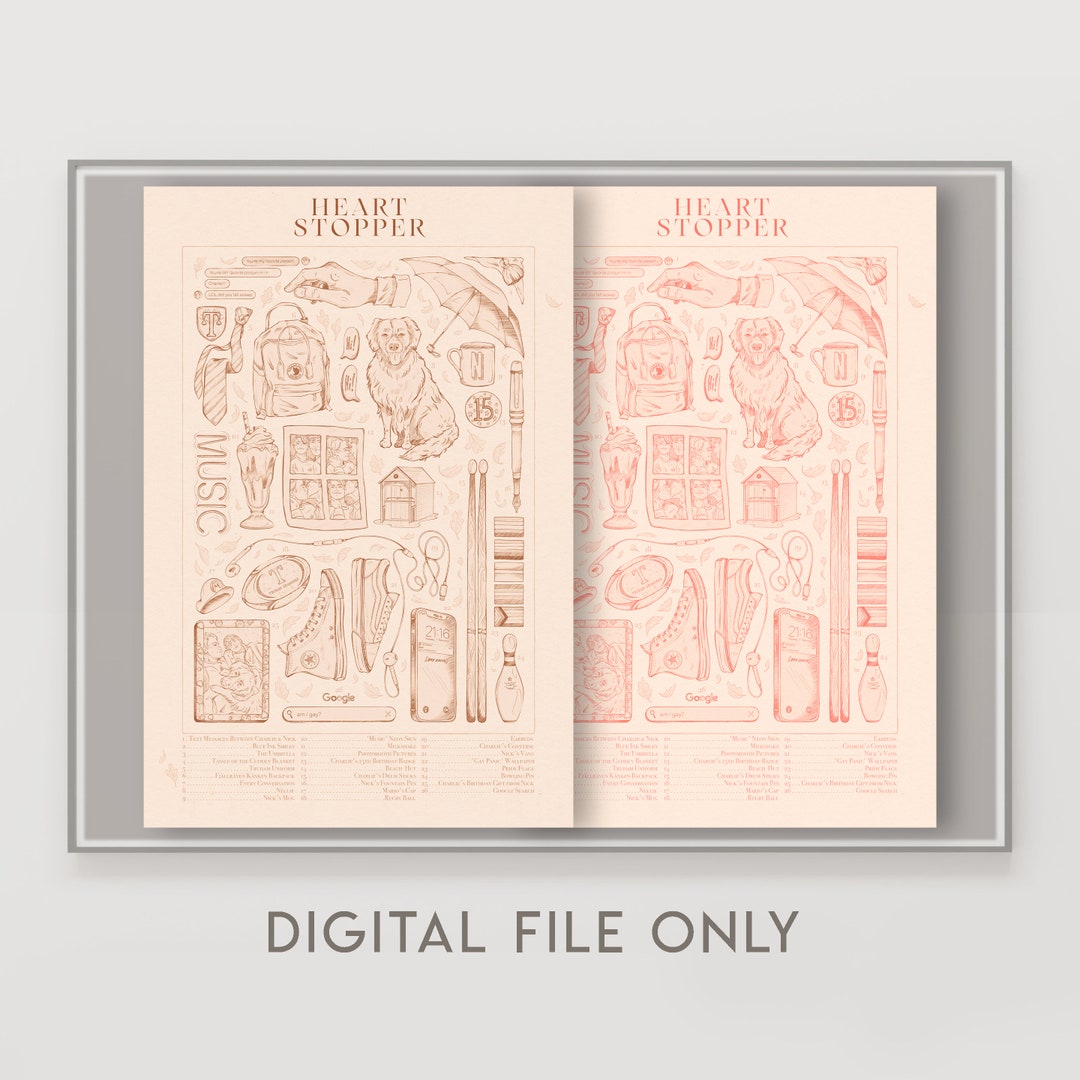 DIGITAL FILE - HEARTSTOPPER | Illustration Print | Heartstopper by ...