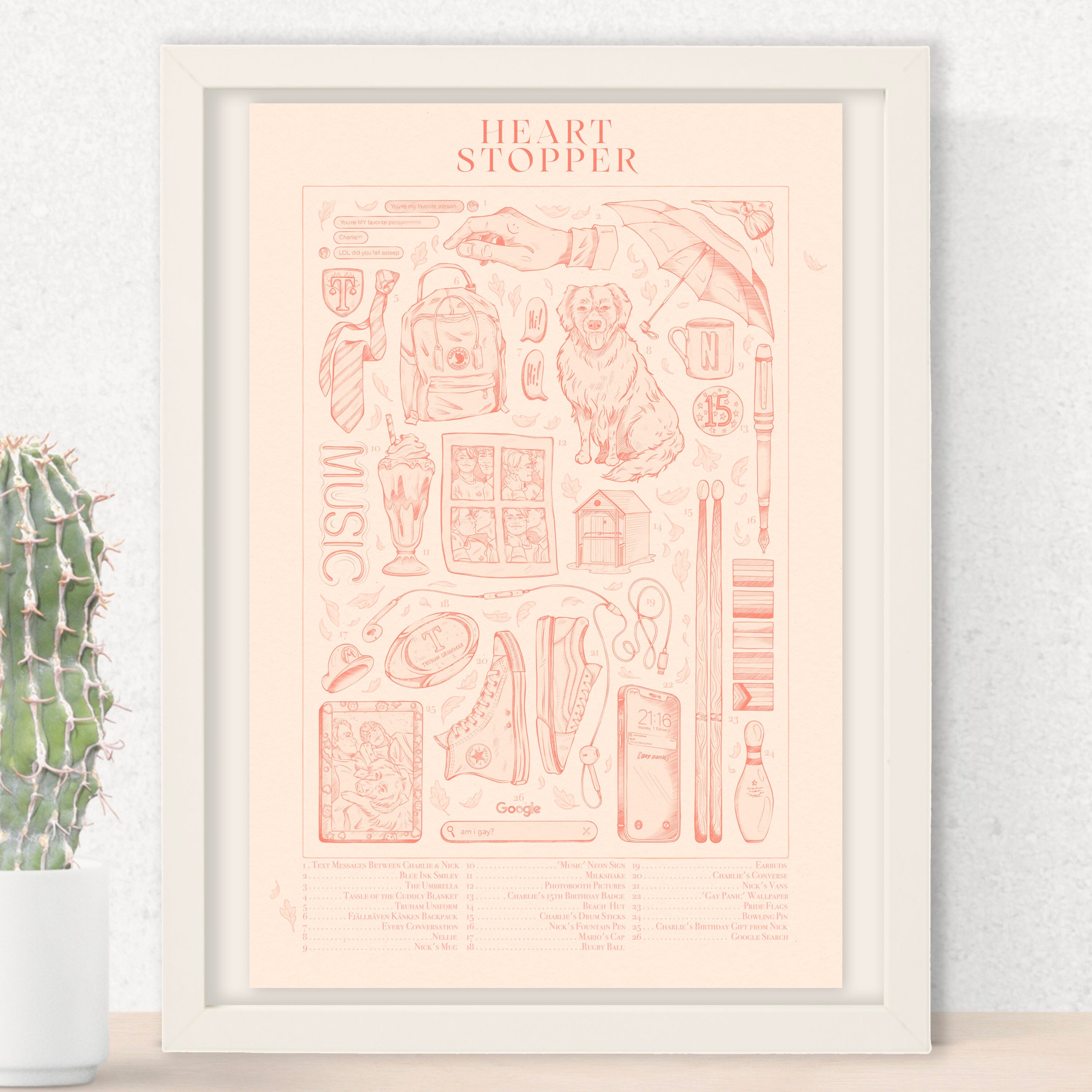 HEARTSTOPPER | Illustration Print | Heartstopper by Alice Oseman sold ...