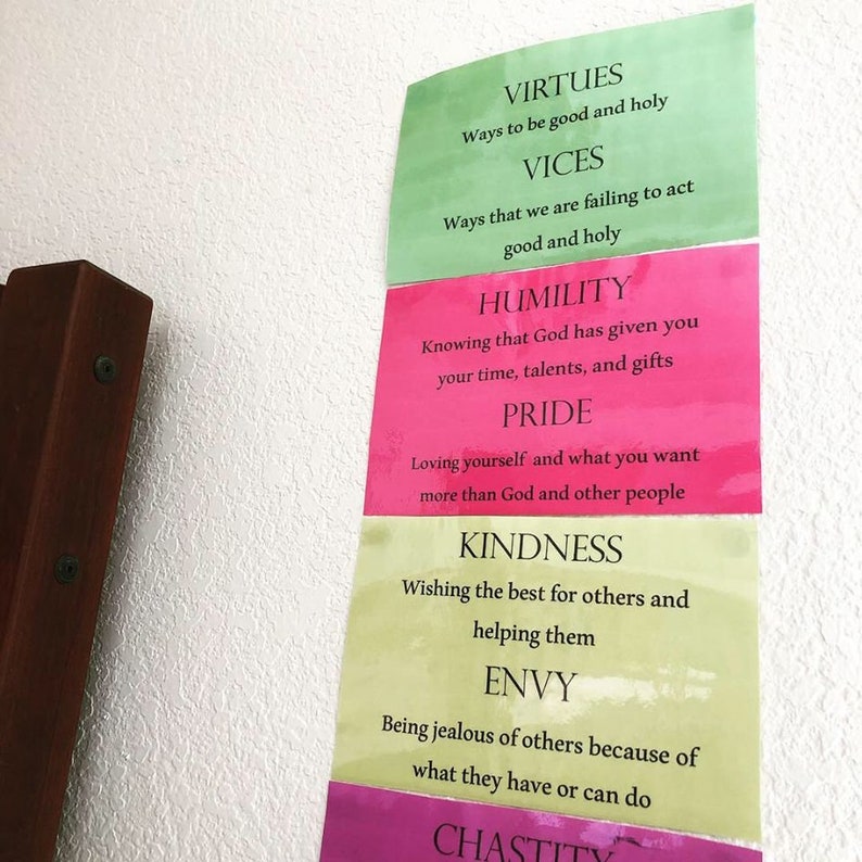 Virtues and Vices for Kids, Christian, Catholic, Homeschooling ...