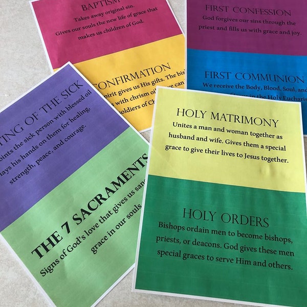 Seven Sacraments Poster - Etsy