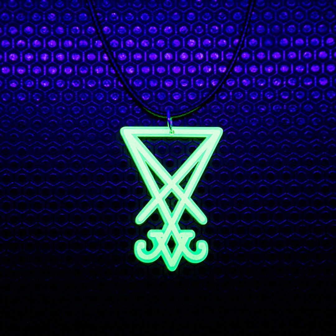 Sigil of Lucifer Pendant / Green / UV Reactive / Occult / Cyber Goth ...