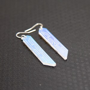 Data Chip Earrings / Iridescent / Cyberpunk / Jewelry / Corpgoth ...