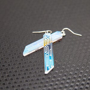 Data Chip Earrings / Iridescent / Cyberpunk / Jewelry / Corpgoth ...