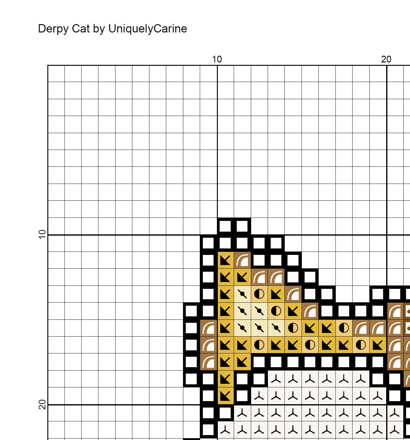 Derpy Cat Cross Stitch Pattern - Pdf Download - Etsy