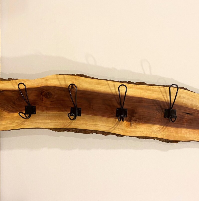 Handcrafted Live Edge Coat Rack Rustic Unique Farmhouse | Etsy