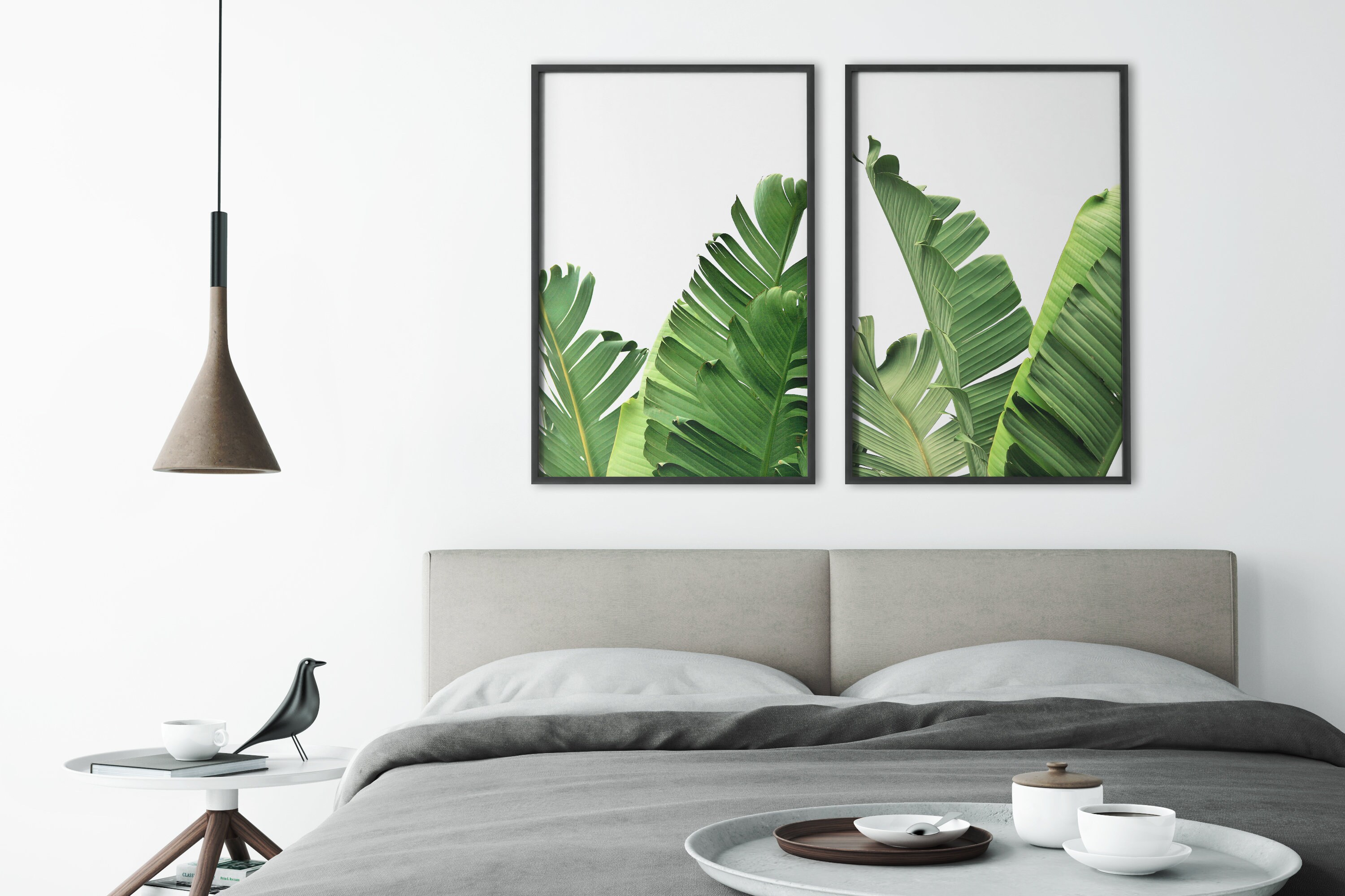 Banana Leaves Leaf Printable Print Poster Tropical Wall Art Green ...