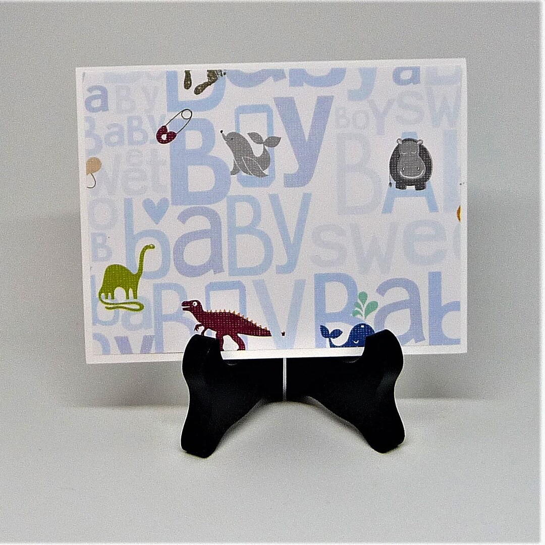 6 Baby Boy Note Cards, Thank You Cards, Baby Announcements, Hand ...