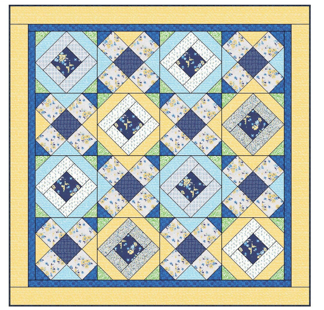 Spring Square Dance Quilt Pattern PDF - Etsy