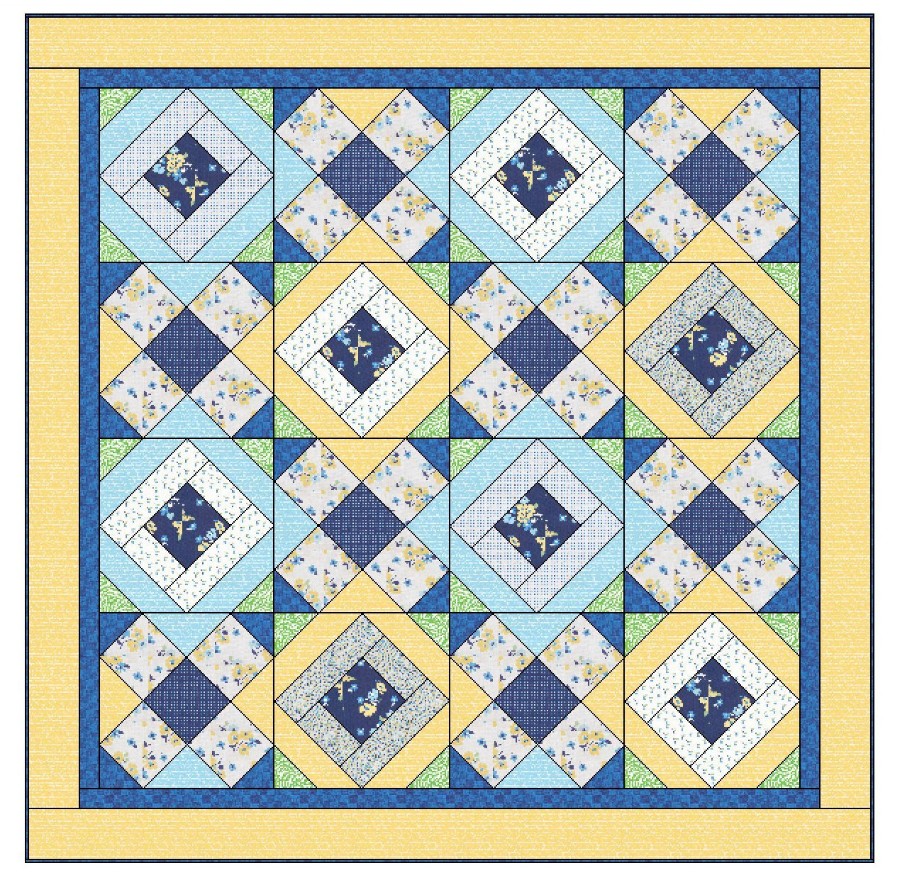 Spring Square Dance Quilt Pattern PDF - Etsy