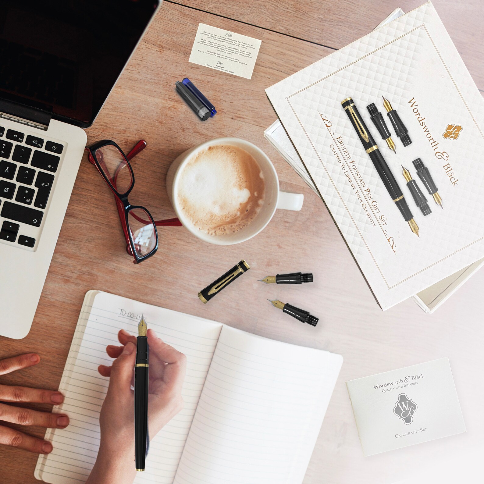 Fountain Pen Gift Set Includes Ink Bottle 6 Ink Cartridges - Etsy