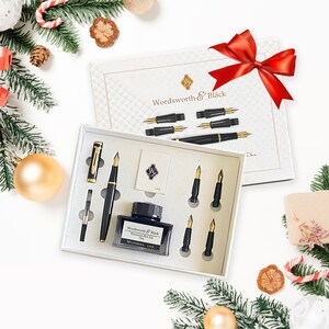 Fountain Pen Gift Set Includes Ink Bottle 6 Ink Cartridges - Etsy