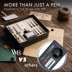 Calligraphy Pen Gift Set, Includes Ink Bottle, 6 Ink Cartridges, Ink ...