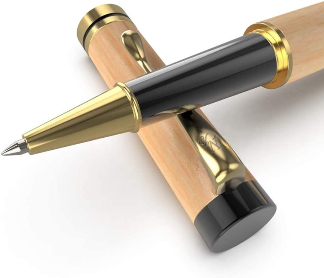 Wordsworth & Black Luxury [maple Wood] Rollerball Pen Refillable ...