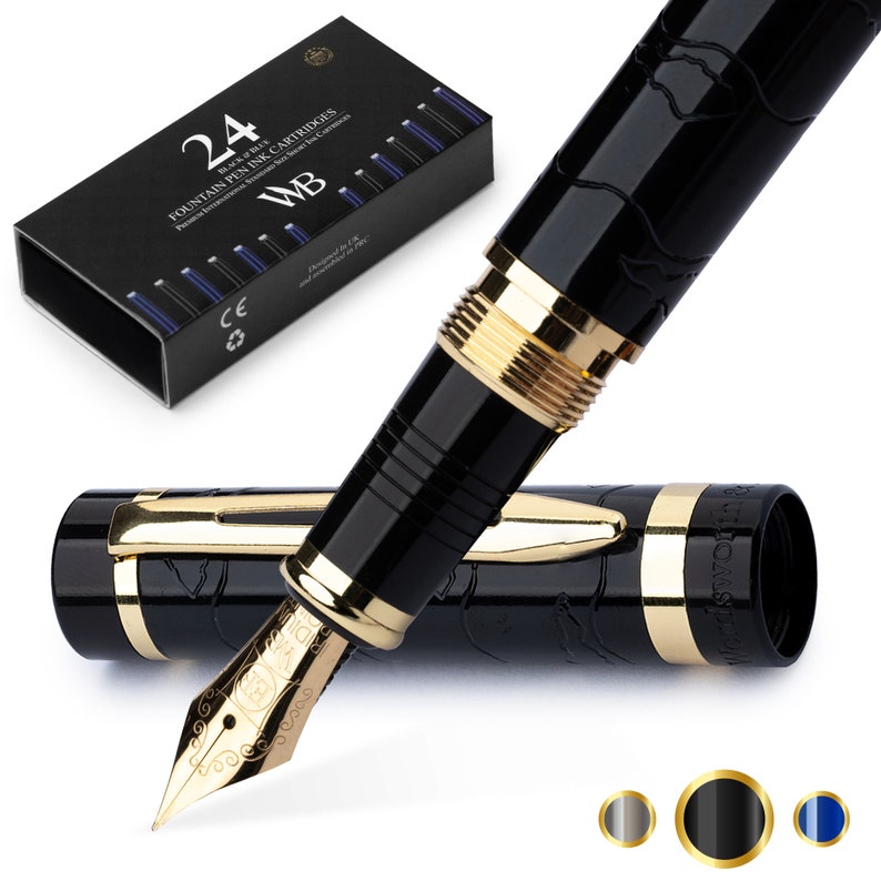 Wordsworth & Black Primori Fountain Pen Set Comes With 24 Ink ...