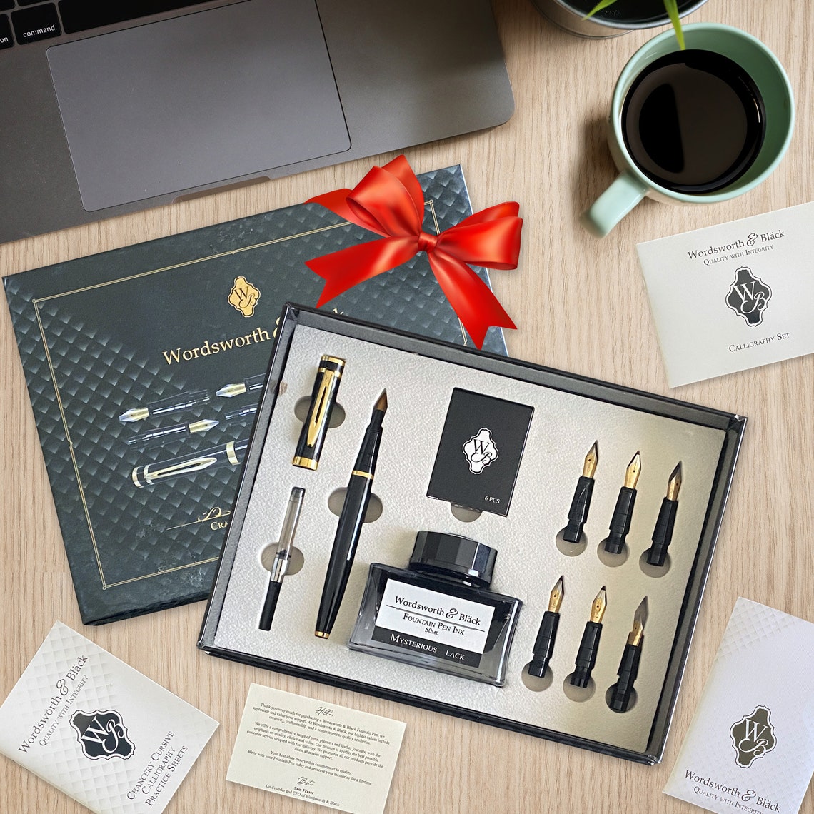 Calligraphy Pen Gift Set Includes Ink Bottle 6 Ink - Etsy
