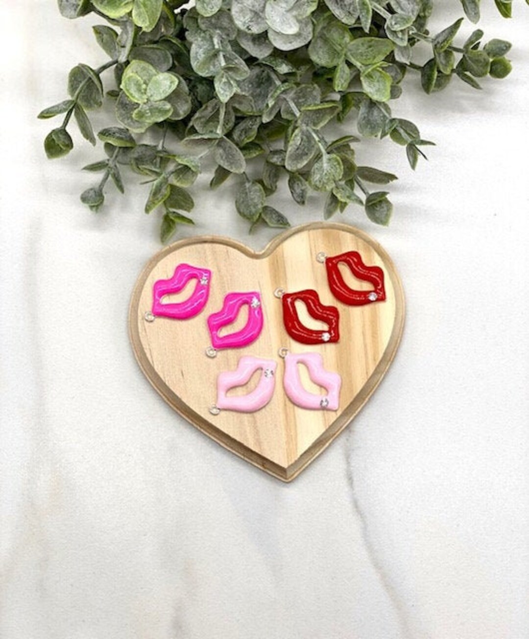 Red Lips Charm 2 Pc Set Pink Lips Flatback Lips Lips Charm With ...