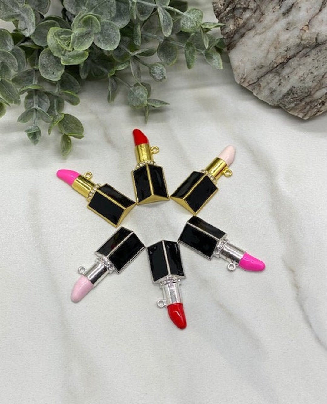 Lipstick Jewelry Charms 1pc | DIY Charms Bracelets Necklaces | Jewelry ...