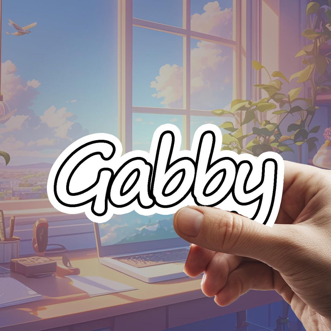 Personalized Name Sticker for People Called gabby Water Proof Vinyl ...