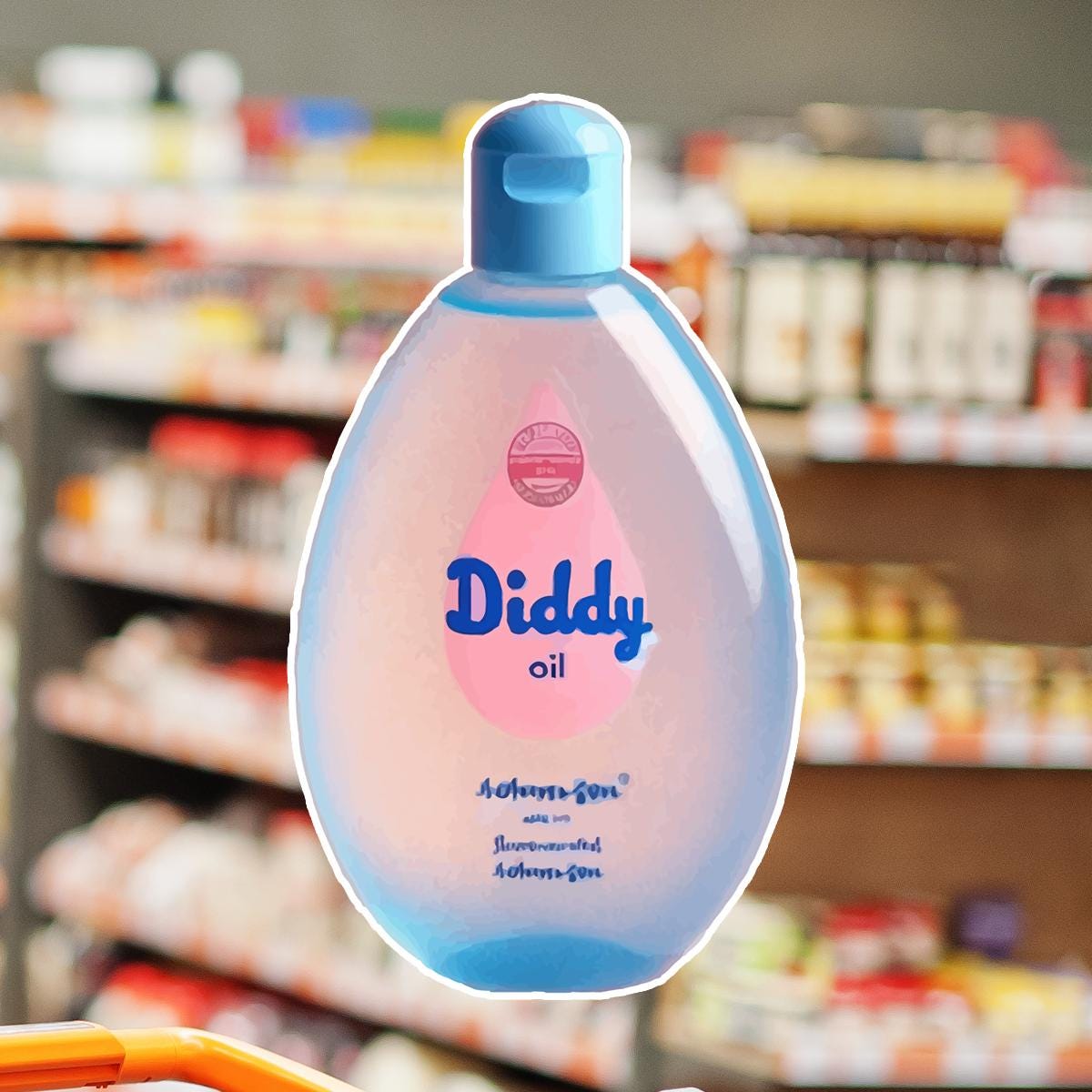 BIGGER Diddy Baby Oil Sticker for BIGGER Diddy Parties 8cmx13cm - Etsy UK