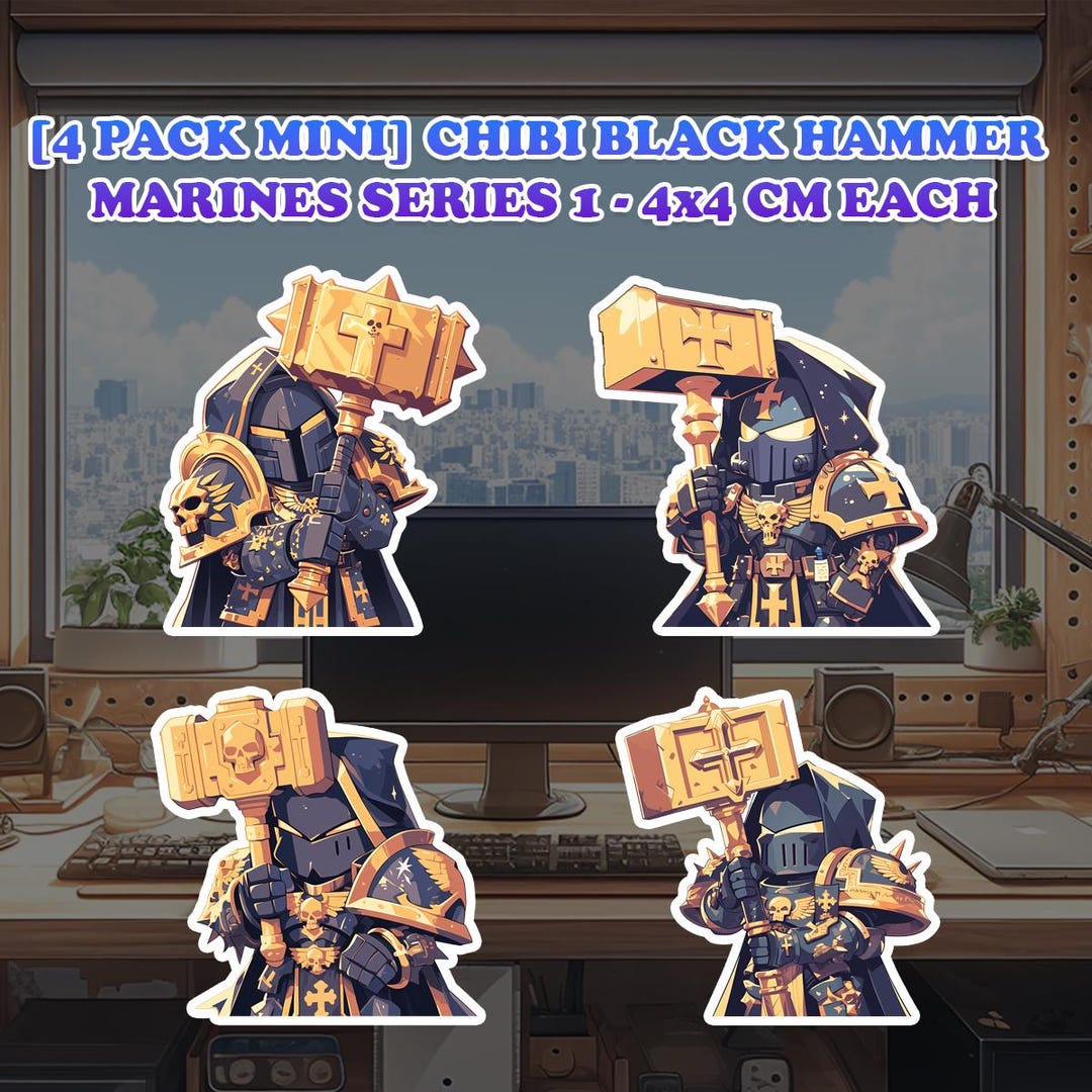 Chibi Black Hammer Marines Sticker Bundle 4-PACK mini-series 1 ...