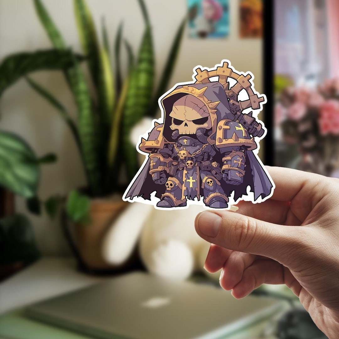 Chibi Skull Kult Priest VERSION KULT-PREIST-05 Waterproof Vinyl Sticker ...