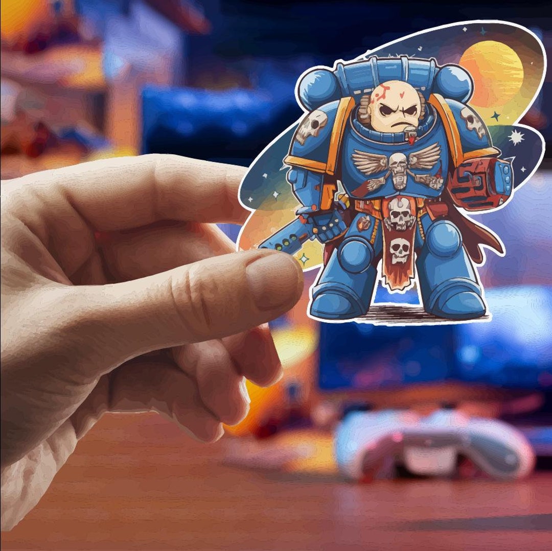 Warhammer40k Space Marine Ultra Marine Chibi Style Game Sticker - Etsy