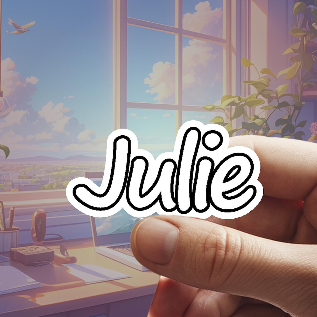 Personalized Name Sticker for People Called julie Water Proof Vinyl ...