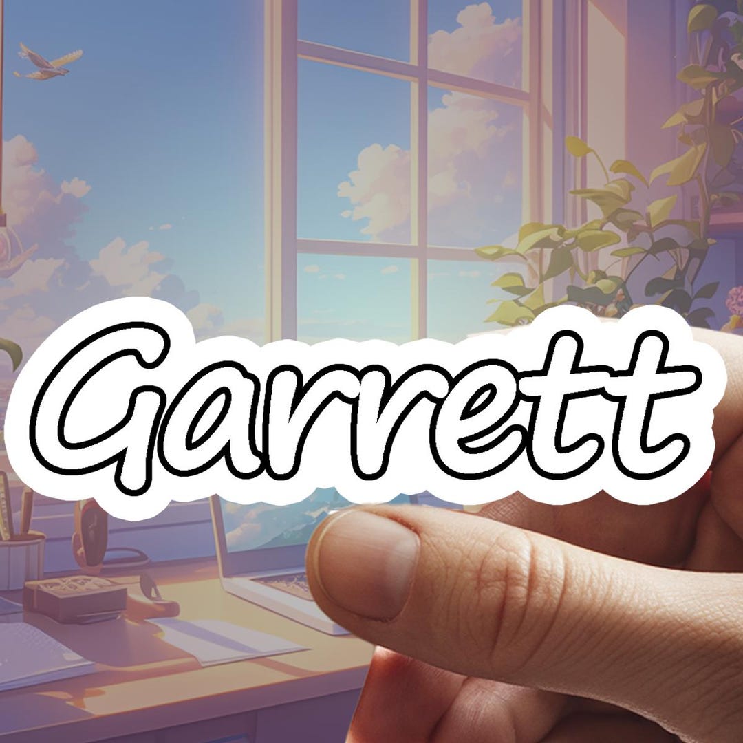 Personalized Name Sticker for People Called garrett Water Proof Vinyl ...