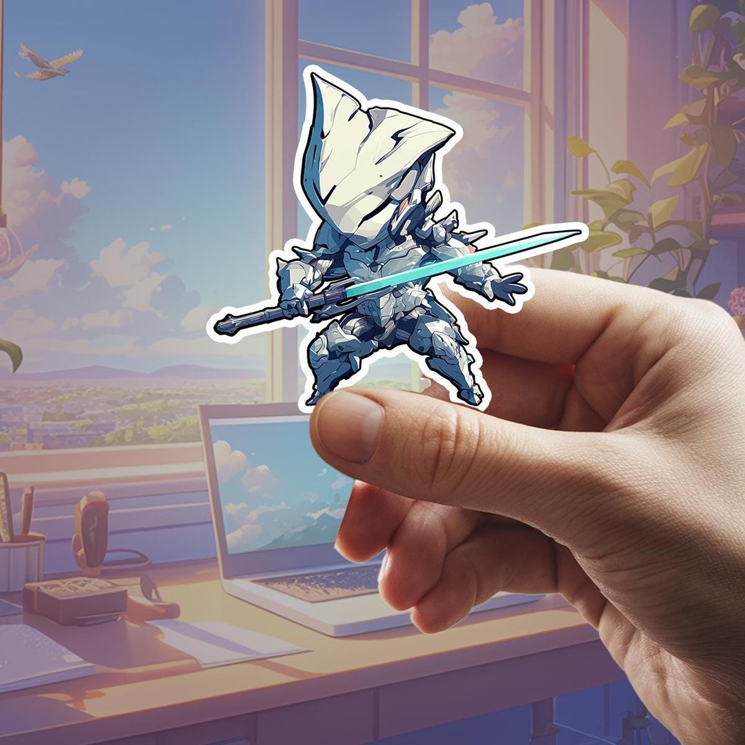 Warframe Chibi Sticker Mini Art VERSION EXCALIBUR 1 Waterproof Vinyl ...