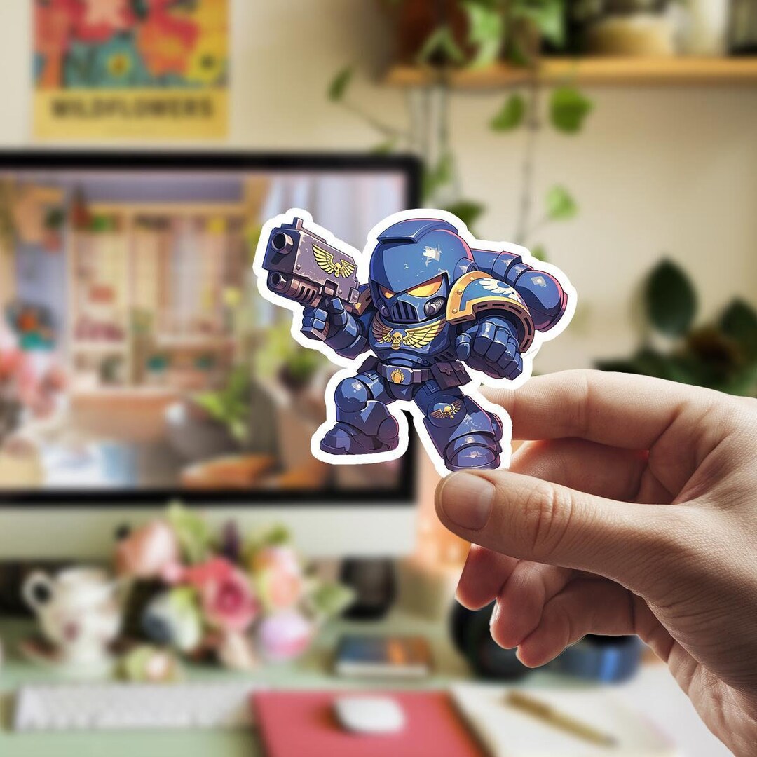 Chibi Marine VERSION Blue-trooper-3 Water Proof Vinyl Sticker for Water ...