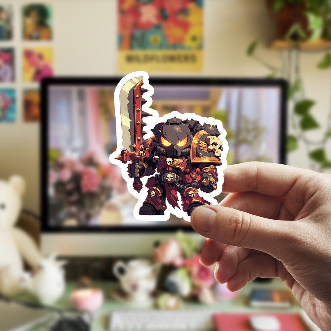 Warhammer 40k Chaos chibi Marine V4 Water Proof Vinyl Sticker for ...