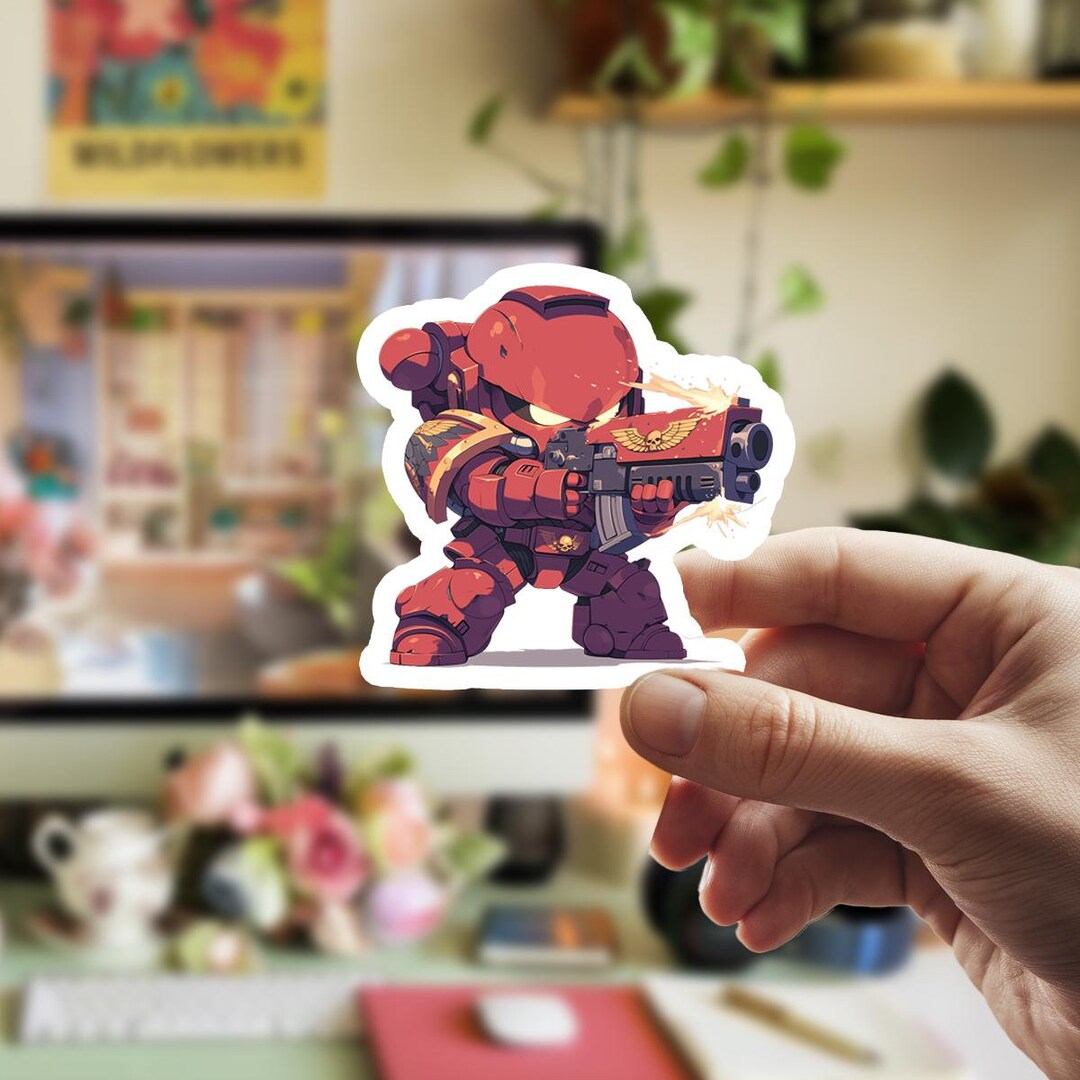 Chibi Marine VERSION Red-trooper-4 Water Proof Vinyl Sticker for ...
