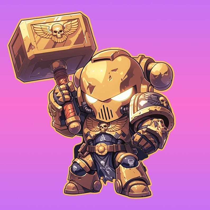 Chibi Marine VERSION Yellow-hammer-trooper-1 Water Proof Vinyl Sticker ...